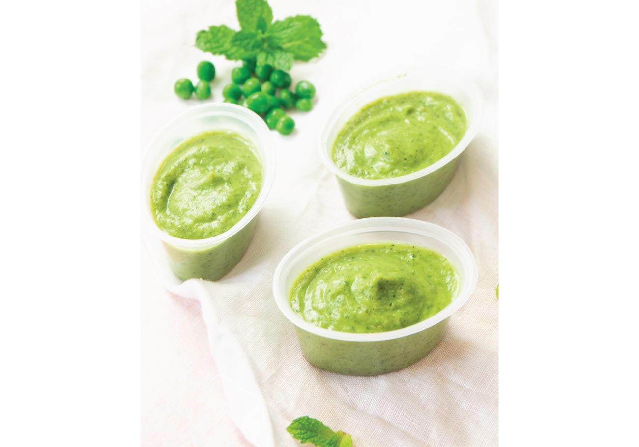 Courgette, Pea & Mint Puree - weaningworld.com