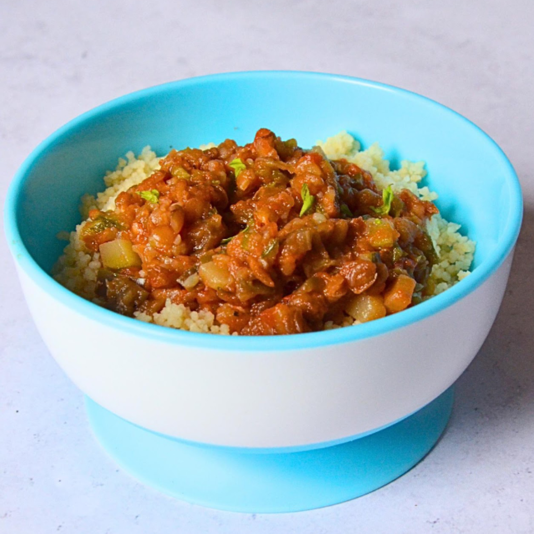 Lentil Ratatouille & Cous Cous - weaningworld.com